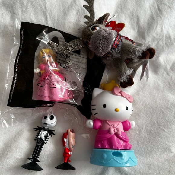 Toys | Disney Princess Peach Hello Kitty Knick Knack Toy Bundle | Poshmark
